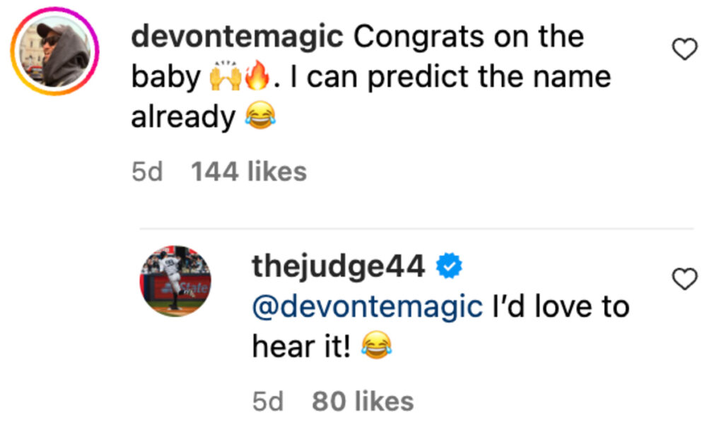 Aaron Judge Confirms Baby On The Way For The First Time