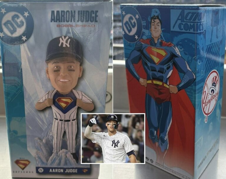 Yankees Superman Aaron Judge Soars Twice: Bobblehead And Bat Power