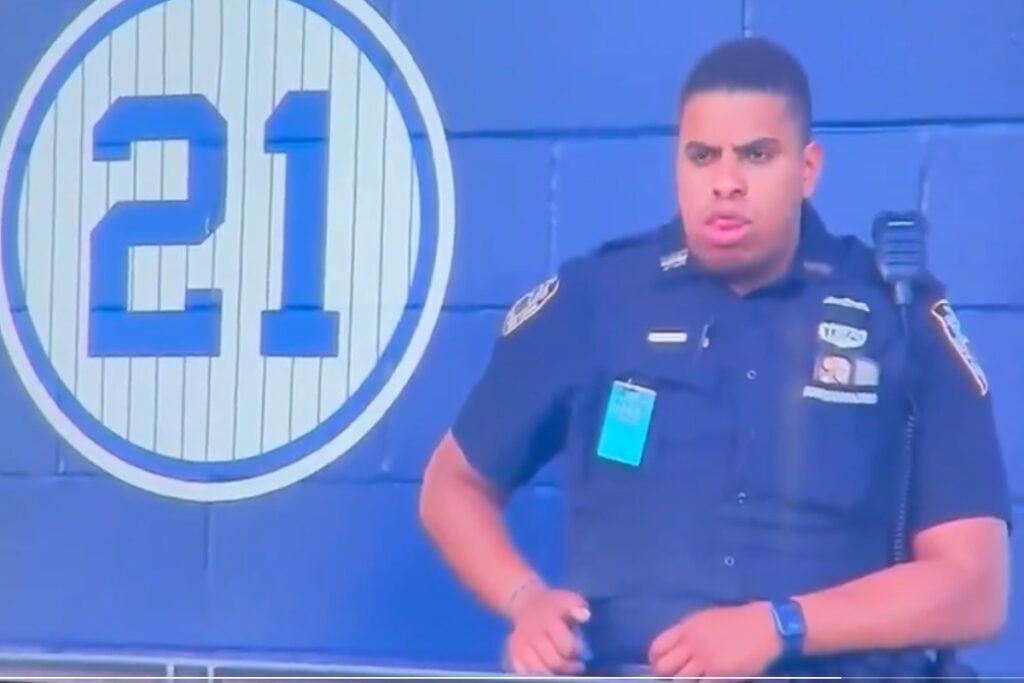 NYPD Officer's Cringey Yankees Game Clip Goes Viral, Stirs Debate On Motive